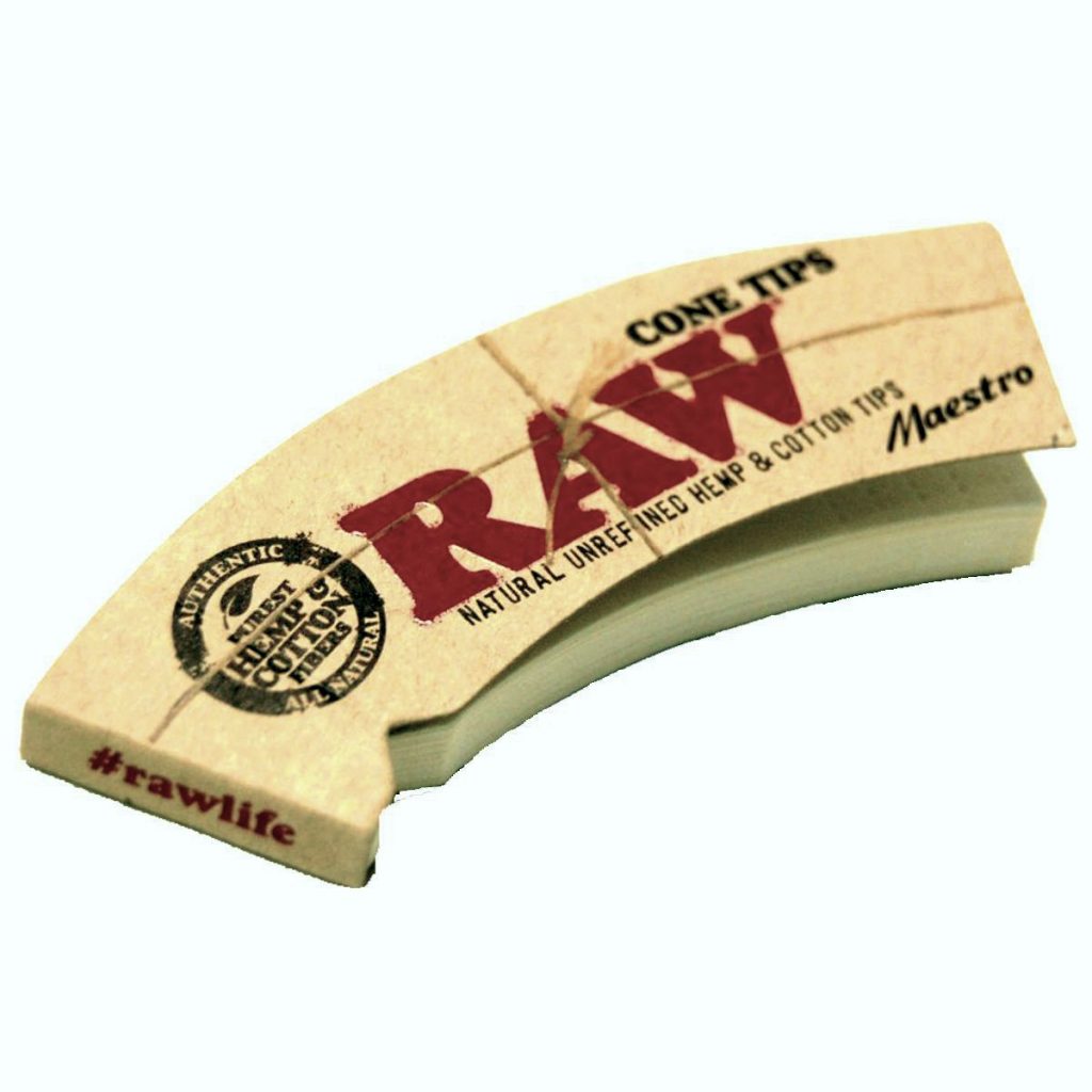FILTROS RAW MAESTRO CURVOS DE CARTON x 32 - PARAINFERNALIA