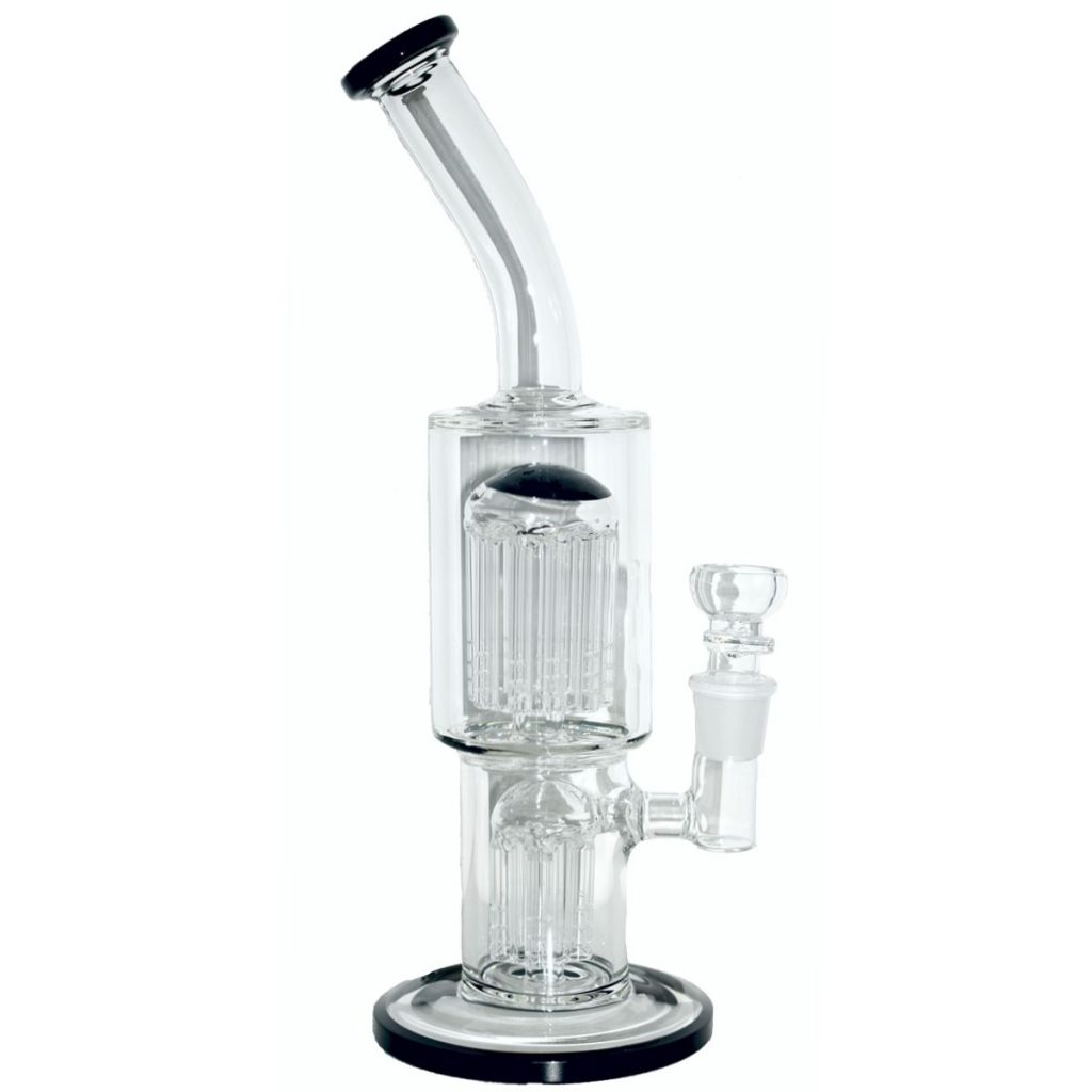 BONG DE VIDRIO PYREX PRECOLADOR DOBLE 30cm - PARAINFERNALIA
