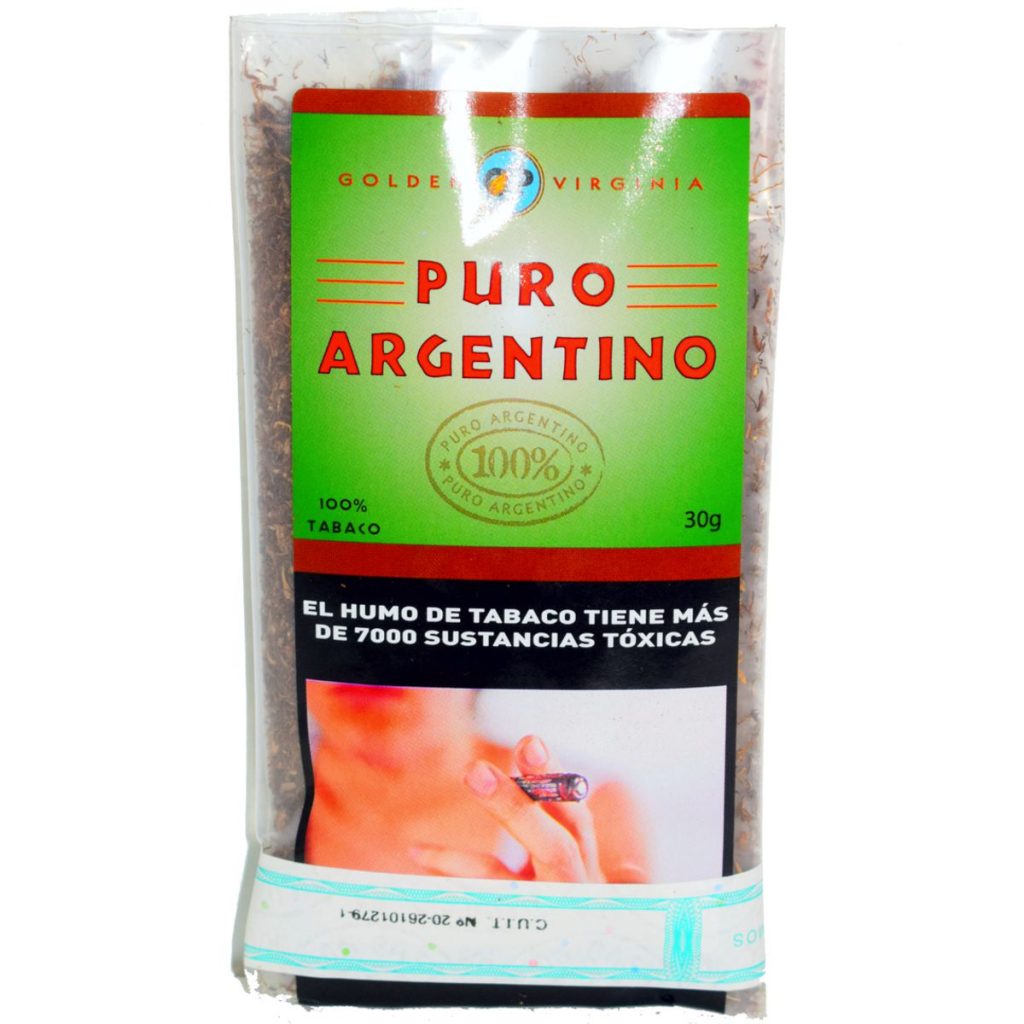 TABACO PURO ARGENTINO VIRGINIA x 30gr - PARAINFERNALIA